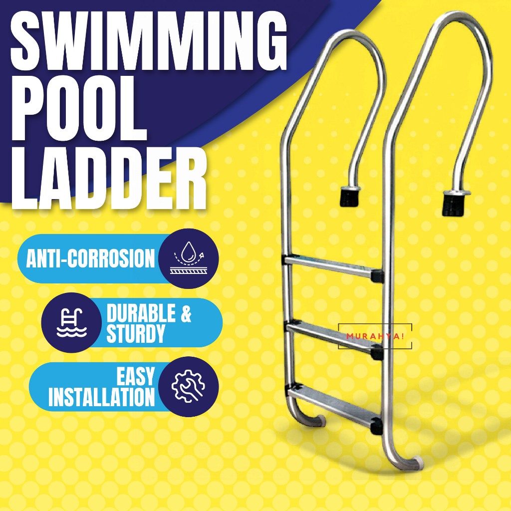 Swimming pool ladder heavy duty Tangga kolam renang Non slip Anti skid ...