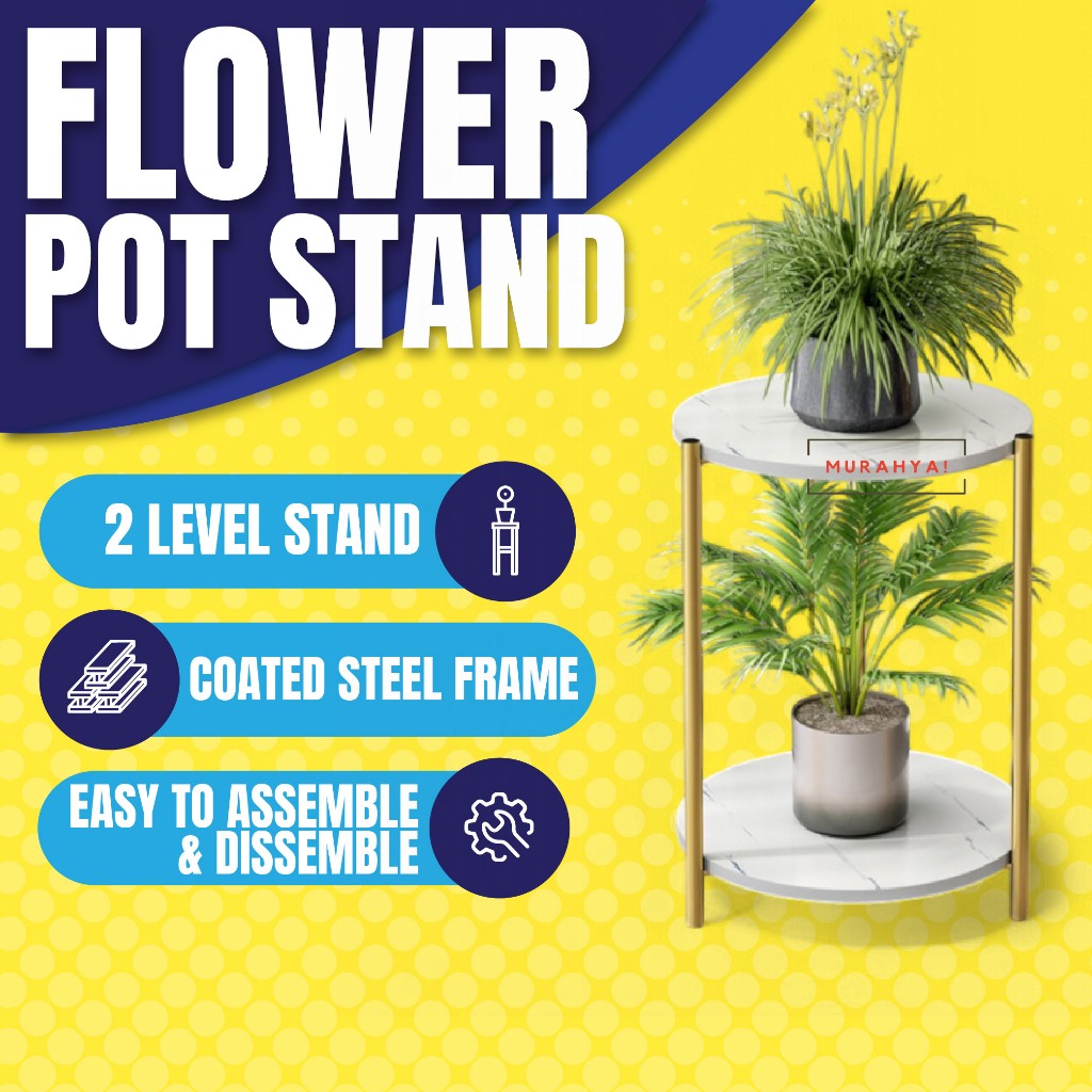 Flower pot stand Rak bunga display rack indoor outdoor garden plant ...