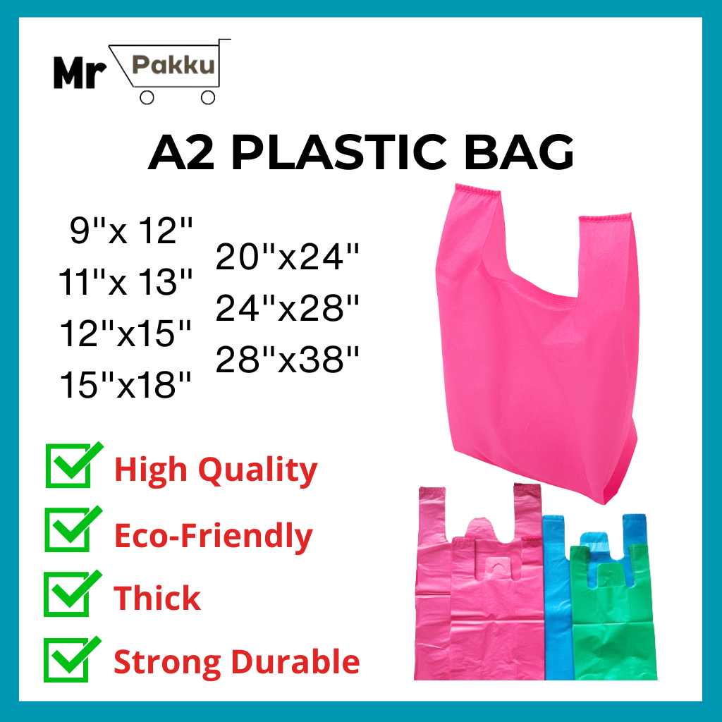 Harga Murah A2 Singlet Bag / T-Shirt Bag / Beg Plastik / Beg Tangkai ...