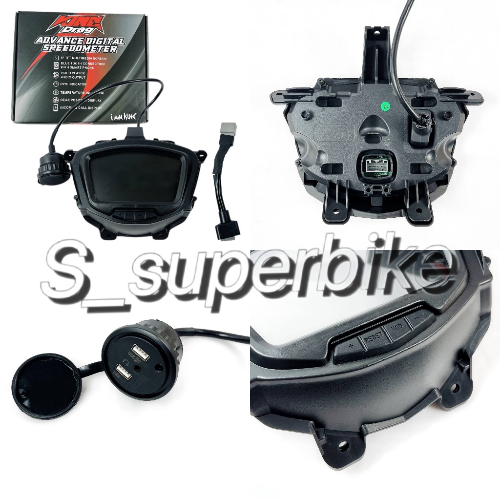PNP Y15ZR V2 DIGITAL METER ASSY BLUETOOTH CONNECT COVER FRAME LENS ...