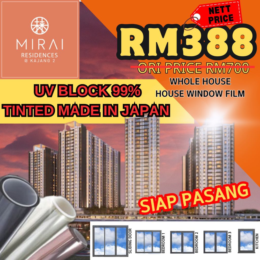 [SIAP PASANG][MIRAI RESIDENCE @ KAJANG 2]TINTED RUMAH,WINDOW FILM ...