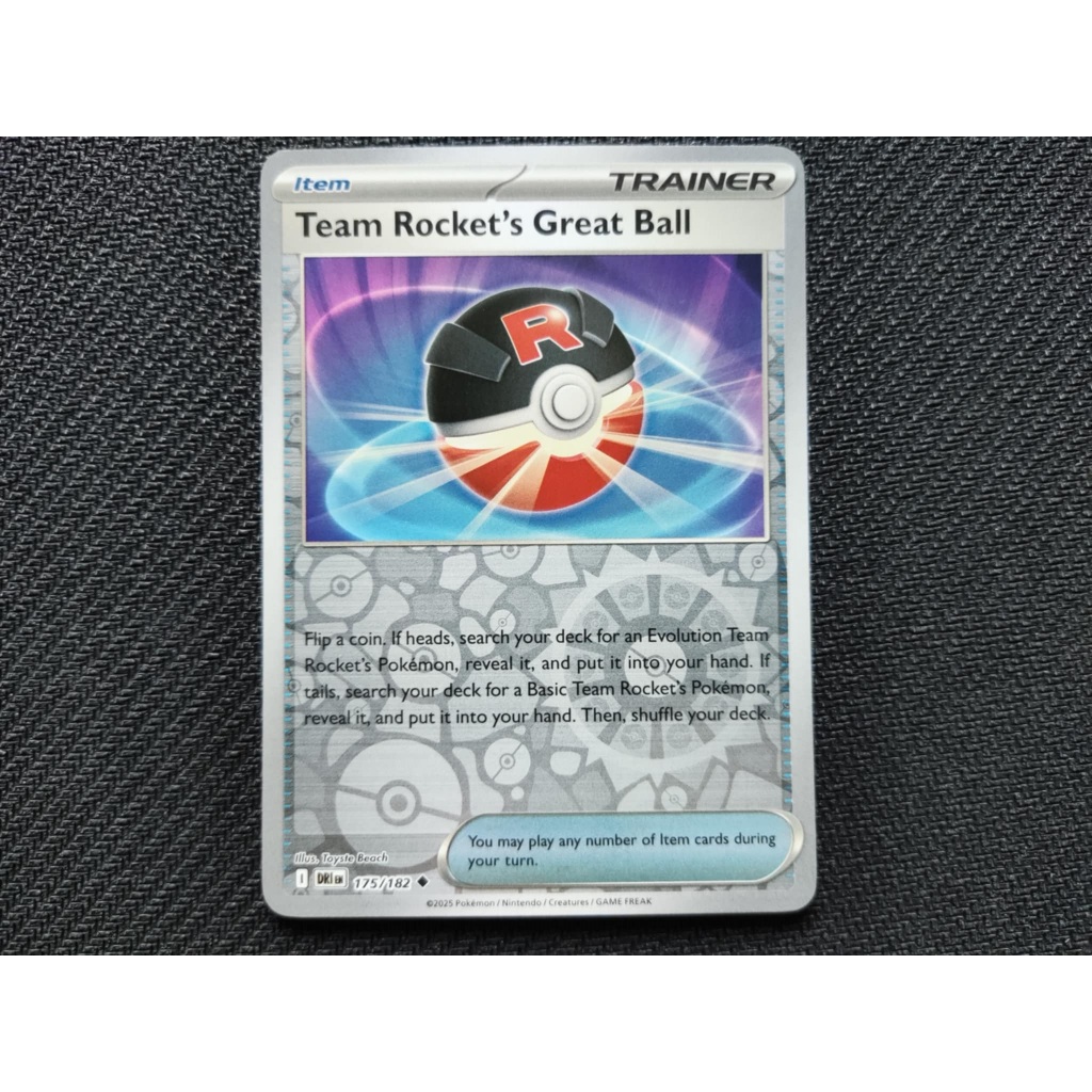 Pokemon TCG - Trainer Card - Item - Team Rocket's Great Ball | Shopee ...