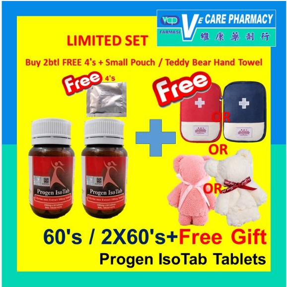 Progen Isotab Tablets 60's / 2X60's+Free Gift (Exp: 08/2026) | Shopee ...