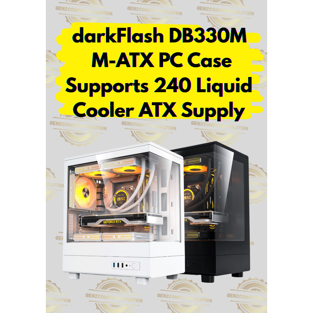 darkFlash DB330M M-ATX PC Case Desktop Chassis GPU Clearance 300mm ...