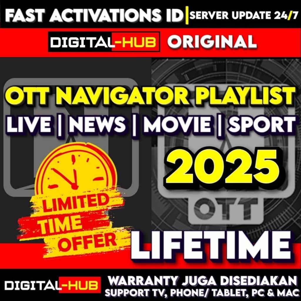 FAST ACTIVATIONS 💯 OTT NAVIGATOR FULL CHNNEL OTT PLAYLIST + MOV ...