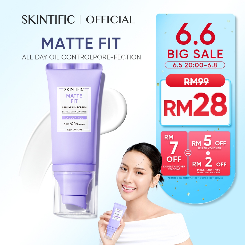 SKINTIFIC Matte Fit Serum Sunscreen Brightening SPF50+ PA++++ Sun UV ...