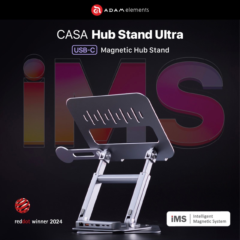 ADAM elements Hub Stand Ultra USB-C Magnetic 6-in-1 Hub Stand with ...