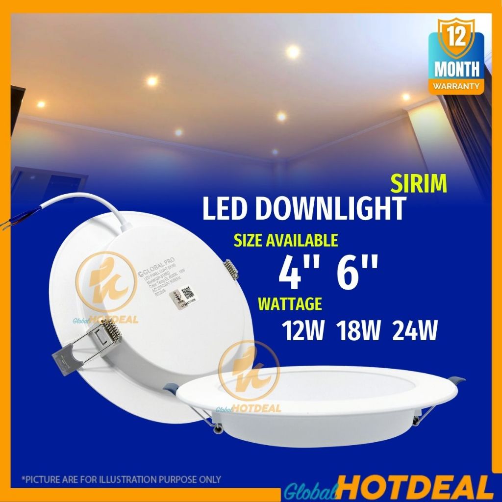 SIRIM LED Down Light 6 Inch Down Light LED Downlight LED Ceiling Light ...