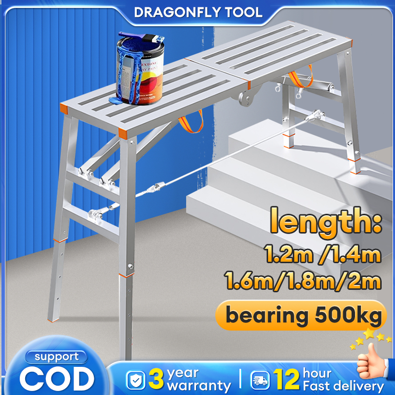 200CM Foldable Working Platform Heavy Duty Scaffolding High Stool Work ...
