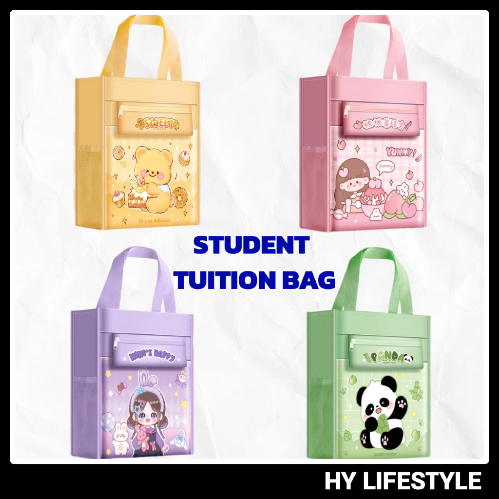[HY] Student Canvas Tuition Bag School Bag CapybaraTote Bag Shoulder ...