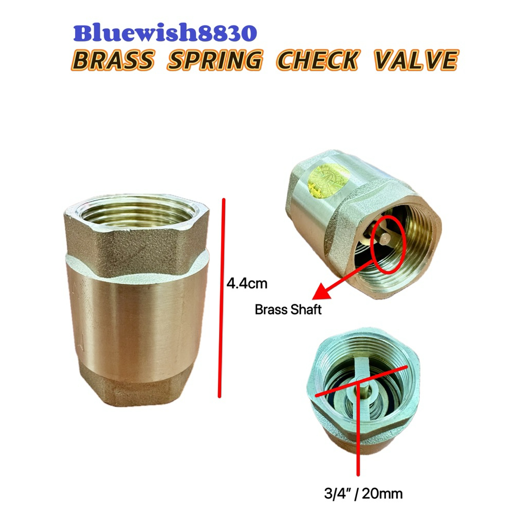 Heavy Duty Vertical Brass Spring Check Valve 1 Way Check Valve Non ...