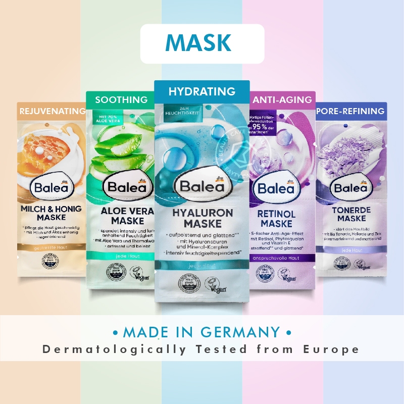 Balea Facial Skin Mask & Scrub (Germany) - Hydrating, Retinol ...