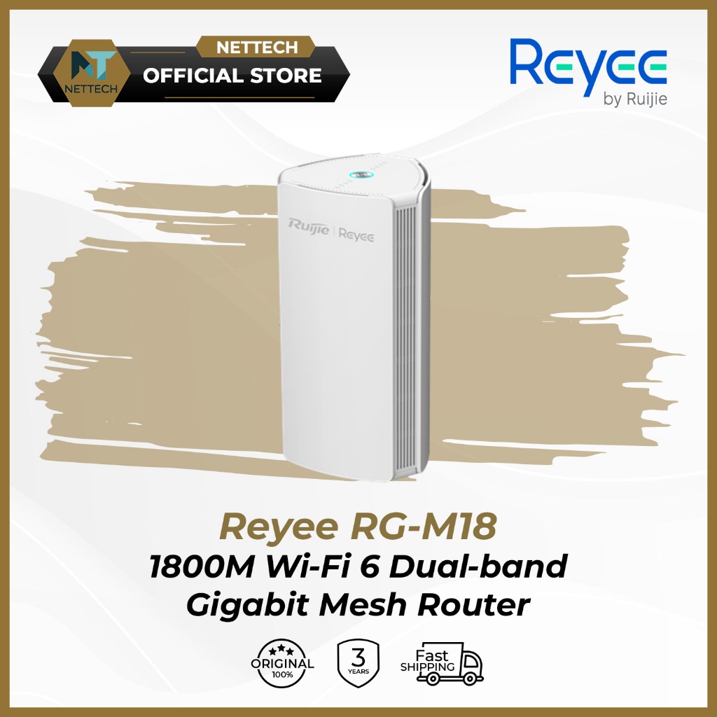 Reyee by Ruijie RG-M18 1800M Wi-Fi 6 Dual-band Gigabit Mesh Router ...