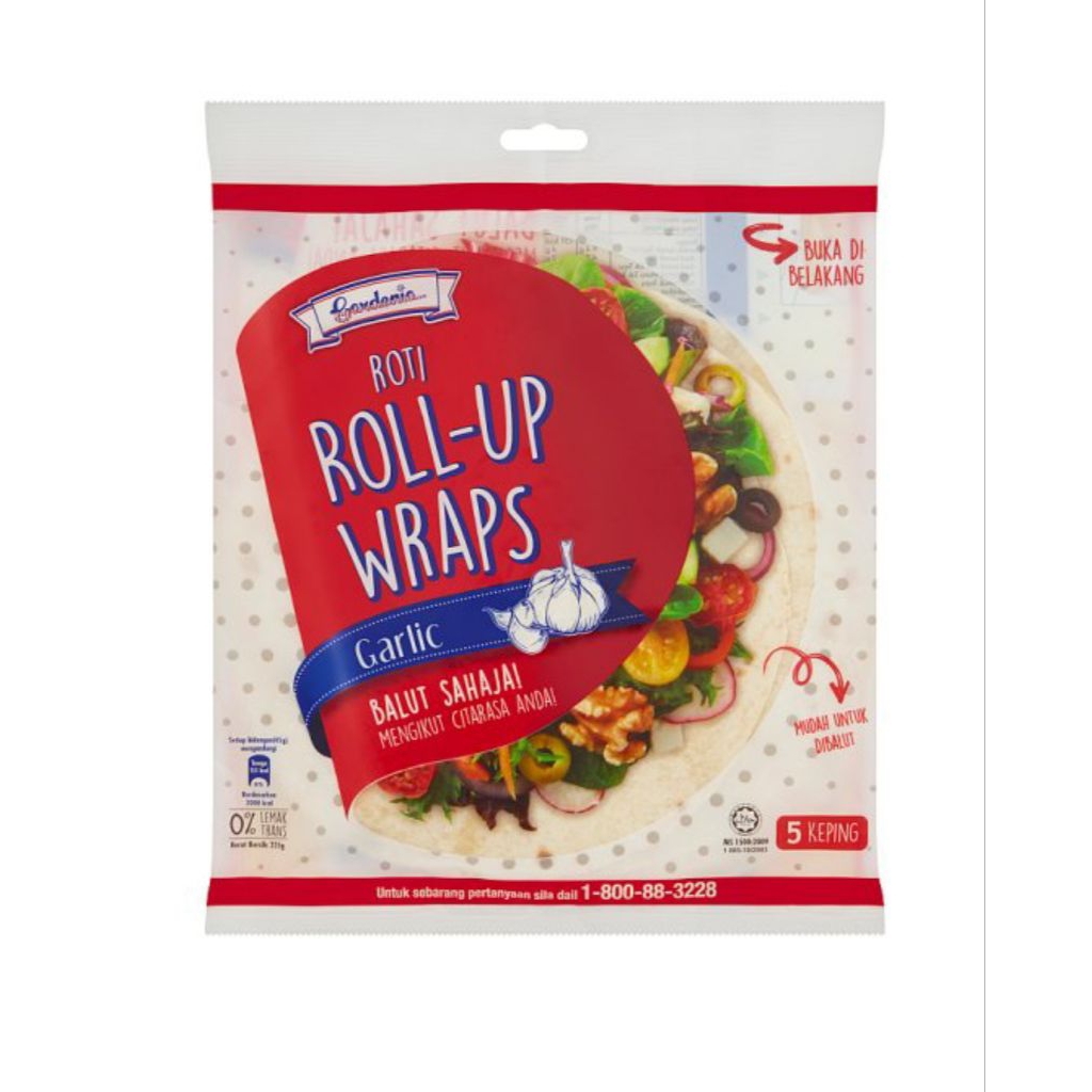 GARDENIA Halal ☑️ Roll up Wrap With Garlic 5s | Shopee Malaysia