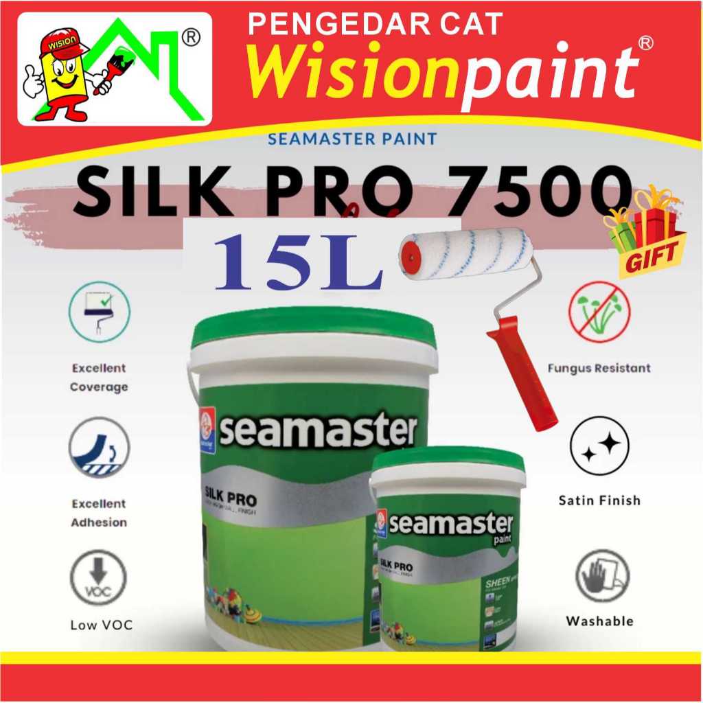 15L Seamaster Paint SILK PRO Mid Sheen/Satin Glo/Pearl Glo/Vinly Glow ...