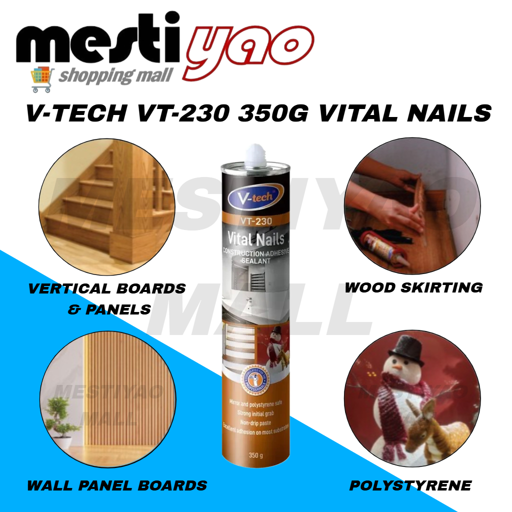 V-Tech VT-230 350g Vital Nails/Construction Adhesive Sealant | Shopee Malaysia