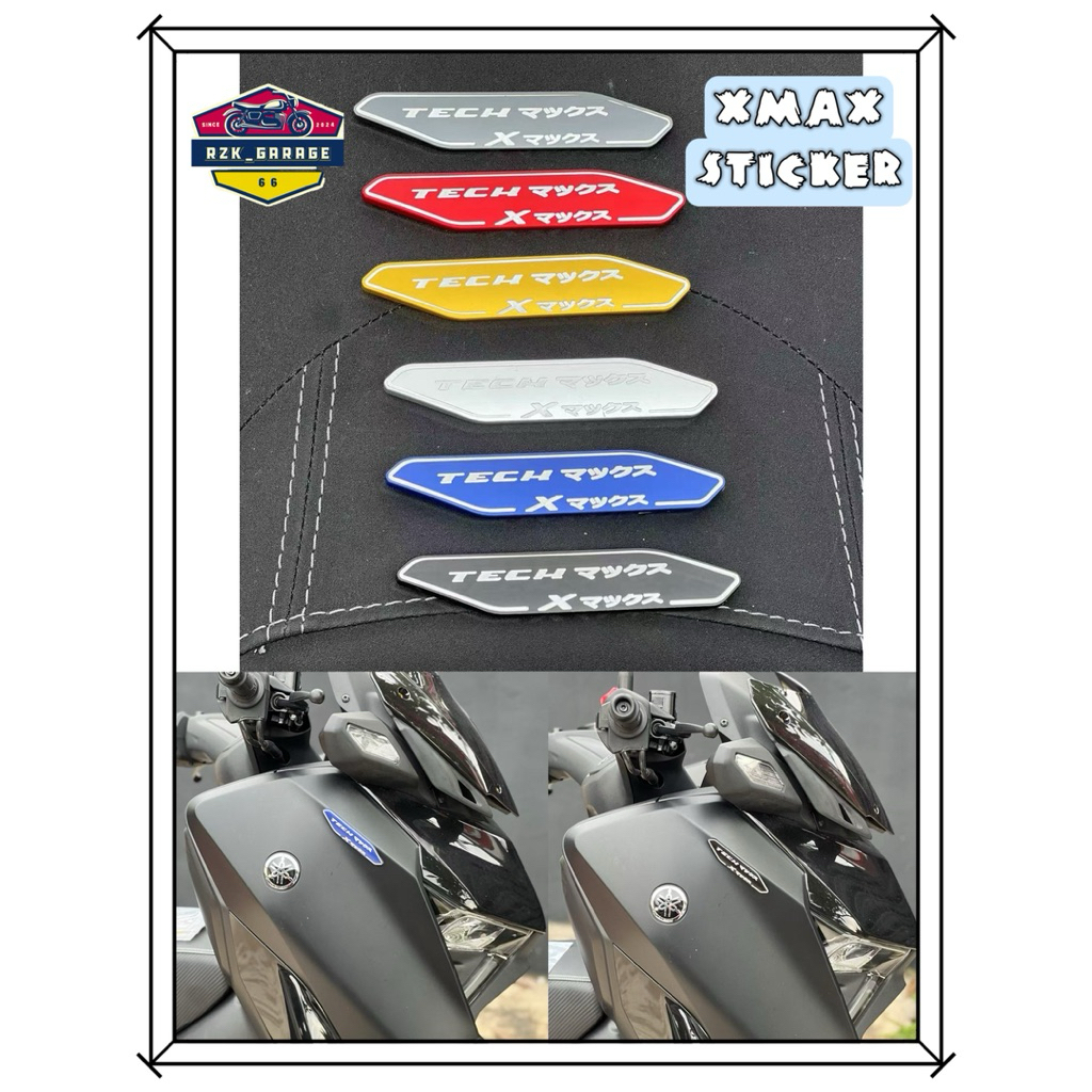 XMAX EMBLEM Alloy Sticker Tech Max Yamaha XMAX250 V2 V3 Europe Version ...