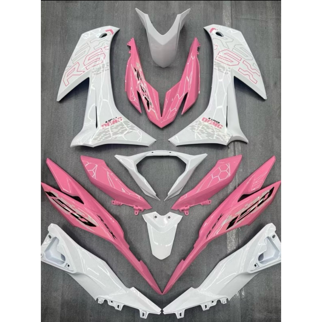HONDA COVER SET CUSTOM RSX 150 AEROX BEBI PINK-WHITE 2025 🩷 | Shopee ...