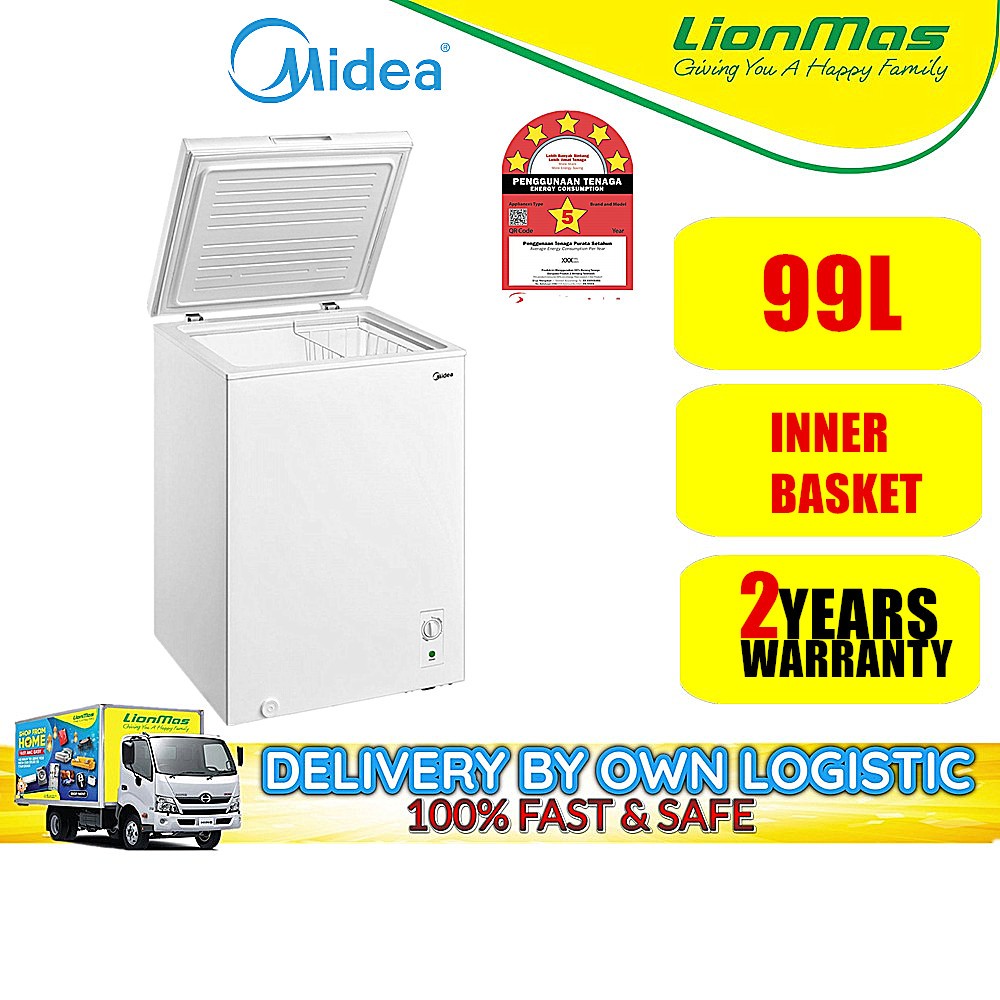 Midea 99L Chest Freezer MD-RC151FZB01 - Peti beku | Shopee Malaysia