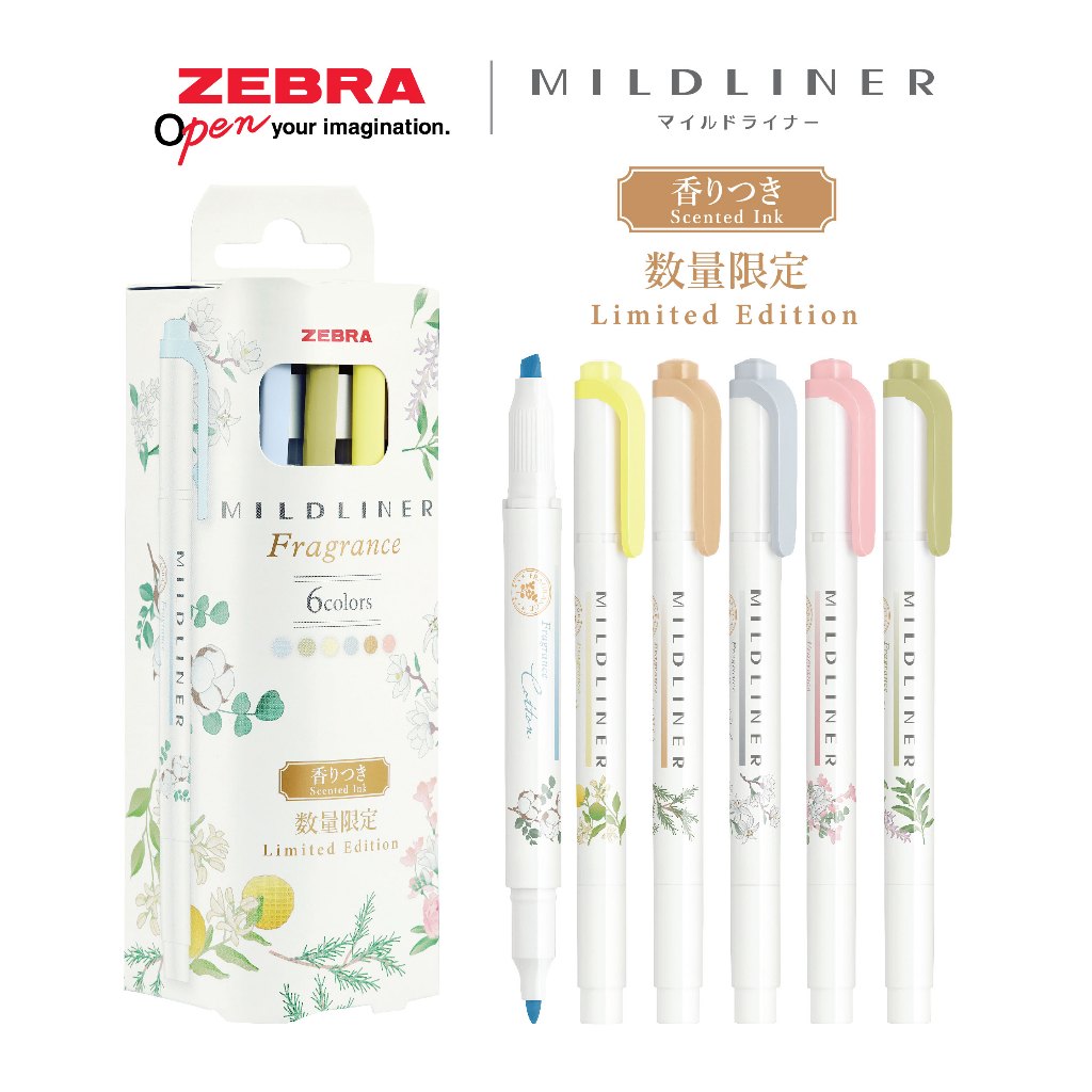 [NEW & LIMITED EDITION] Zebra Mildliner Fragrance Series Highlighter 6 ...