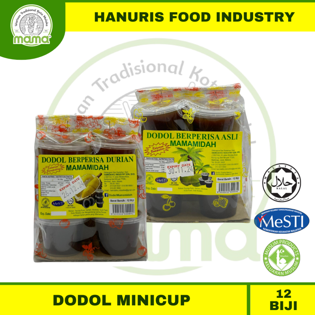 Dodol Mini Cup ASLI & DURIAN 12's Mama | Shopee Malaysia