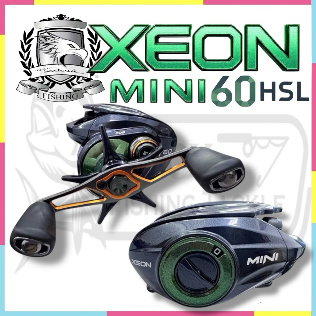 TEAM SEAHAWK XEON MINI 60HSL BAITCASTING SPINNING FISHING REEL | Shopee ...