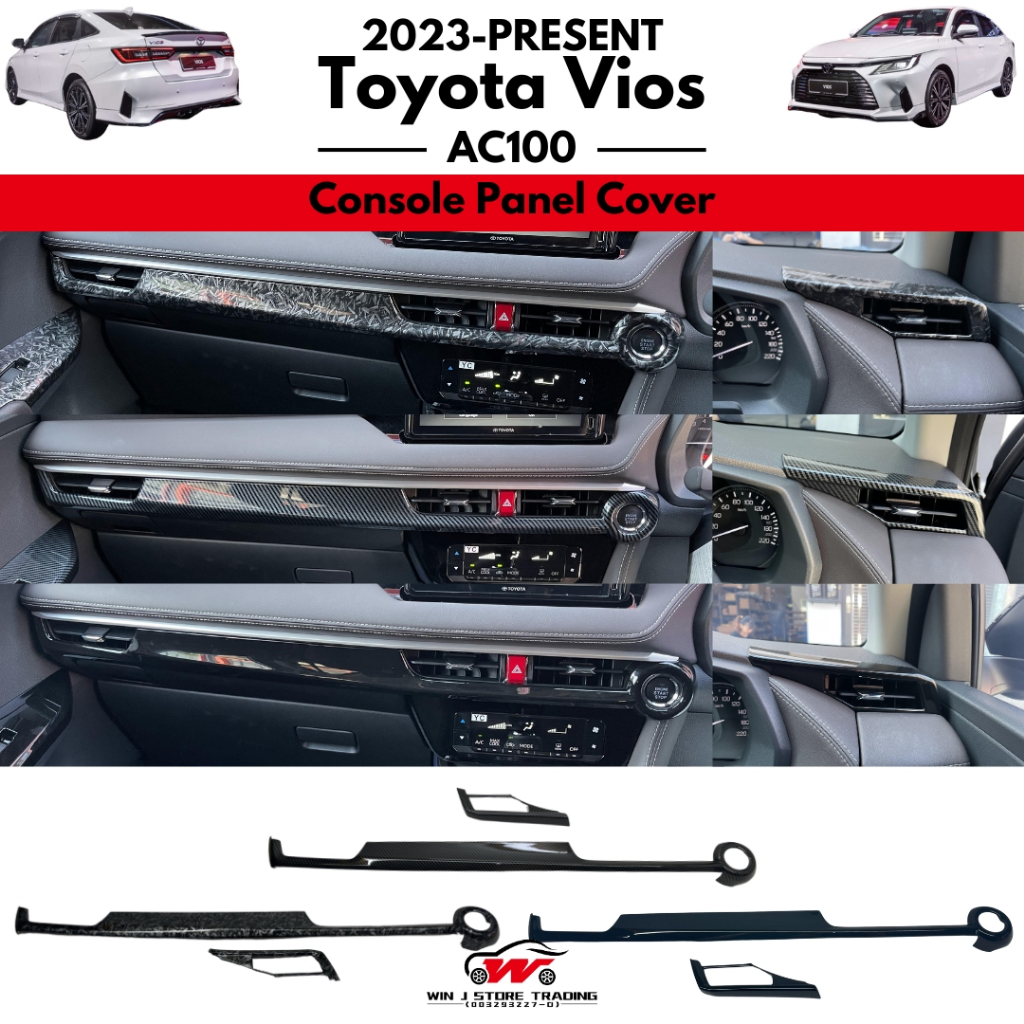 Toyota Vios Gen4 AC100 2023-2025 Carbon Trim/Glossy Black Dash Board ...
