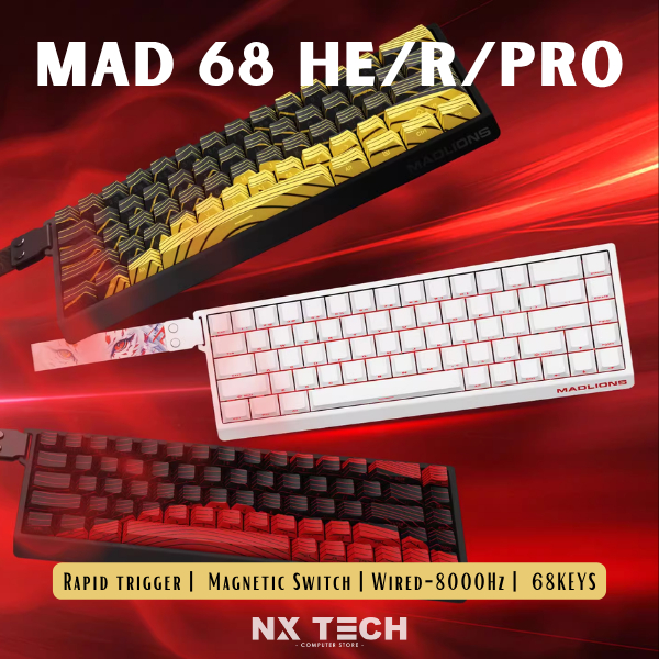 MAD68HE / MAD68R / MAD68PRO | 68Kekunci | RapidTrigger | MagneticSwitch ...