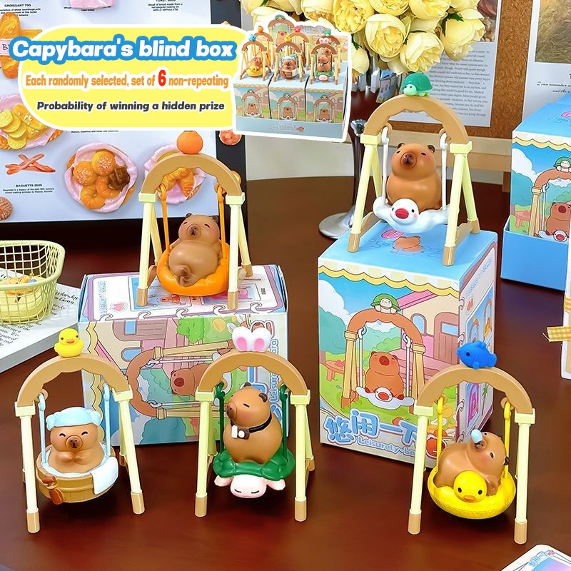 Capybara Bath/Swing Blind Box Set Murah Capybara Blind Box Kapibara ...