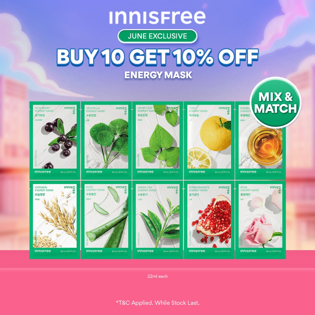 [JUNE EXCLUSIVE | BUY 10 GET 10% OFF] INNISFREE Energy Mask (22ml ...
