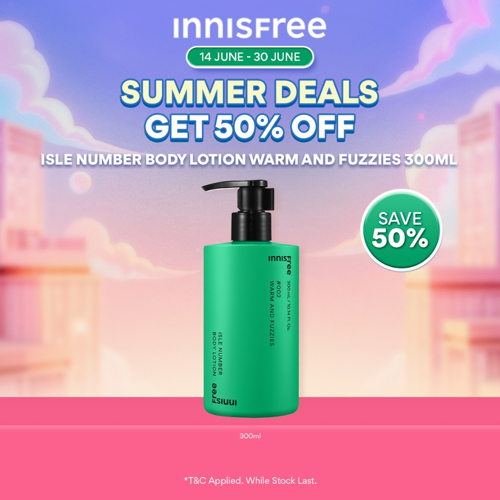 [14 JUNE - 30 JUNE | GET 50% OFF] INNISFREE Isle Number Body Lotion ...