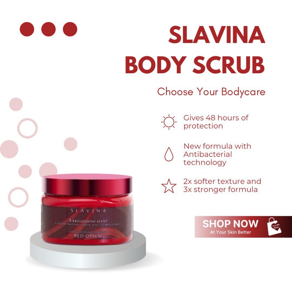 SLAVINA BODY SCRUB - BODY EXFOLIATING SCRUB - PEMULA EKSFOLIASI ...