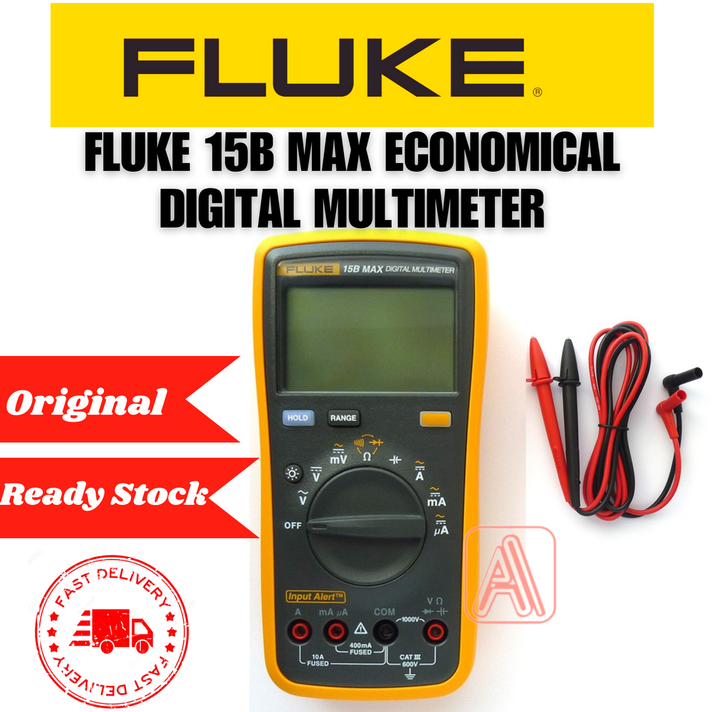 Fluke 15B MAX Digital multimeter with LCD 4 digits (6000) / Fluke 15B ...