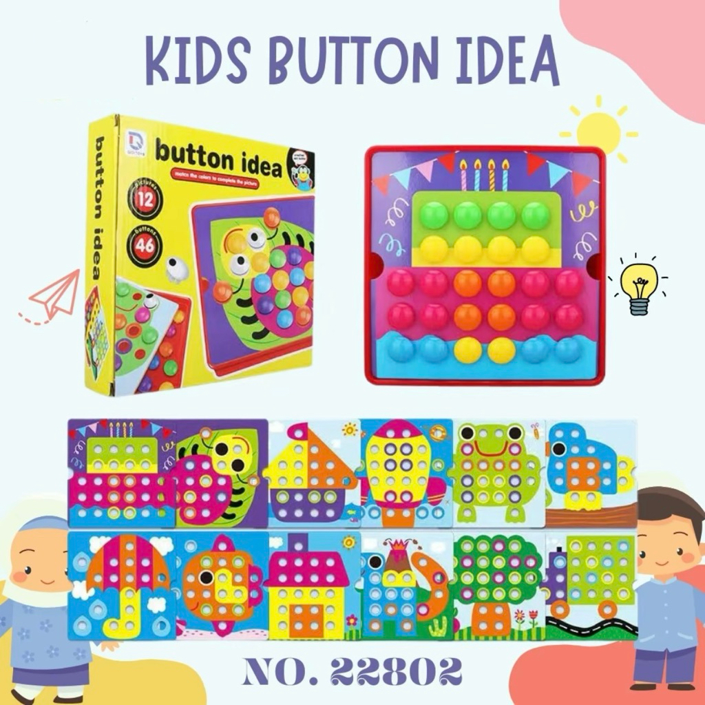26/20cm Button Idea Colour Matching Educational toys/ Montessori toys ...