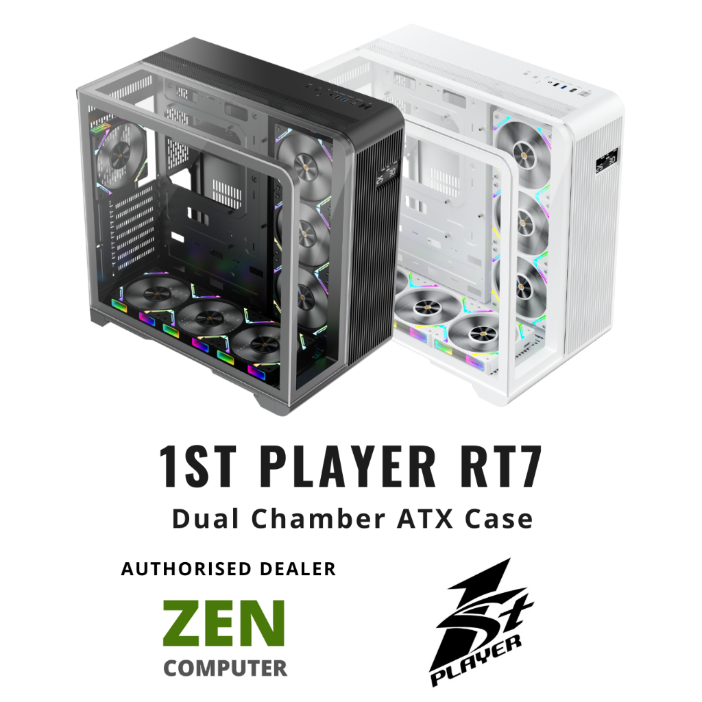 # 1ST PLAYER™️ RT7 (4 x ARGB FANS OPTIONS) | ATX Gaming Case # | Shopee ...