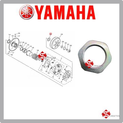 NVX 155 / AEROX / NMAX CLUTCH NUT - 2DP-E7668-00 ORIGINAL | Shopee Malaysia