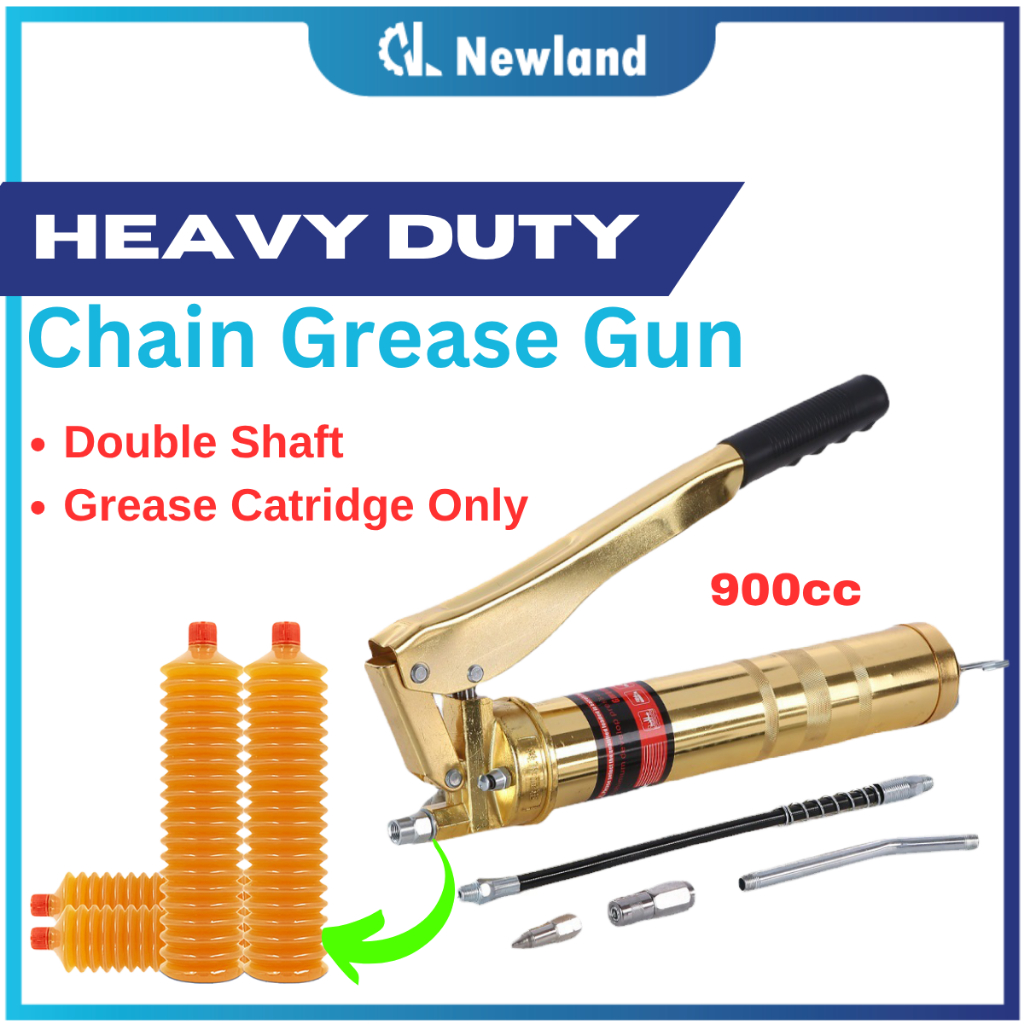 Chain Grease Gun / Pump 900cc Heavy Duty (Double Shaft) | Shopee Malaysia