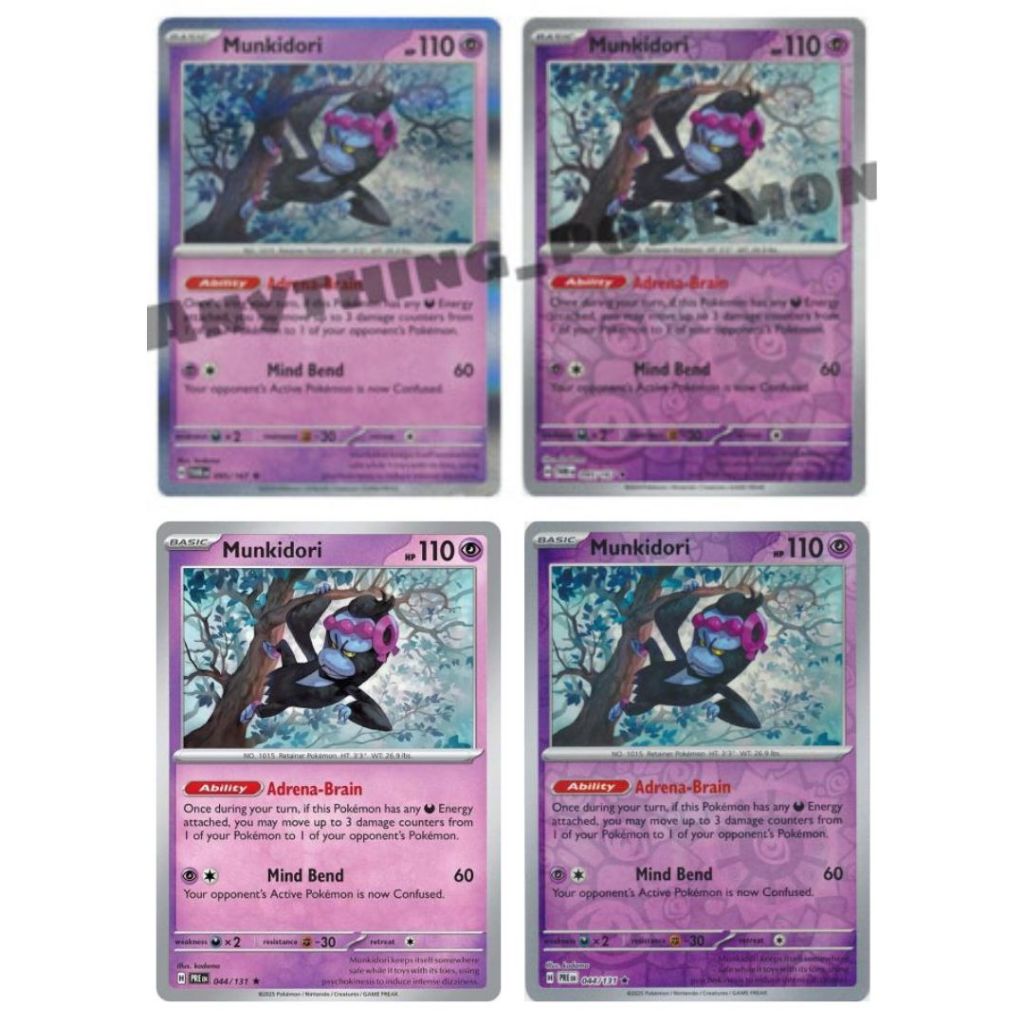 Pokemon Card - Munkidori (095/167), (044/131) - HOLO/REVERSE HOLO ...