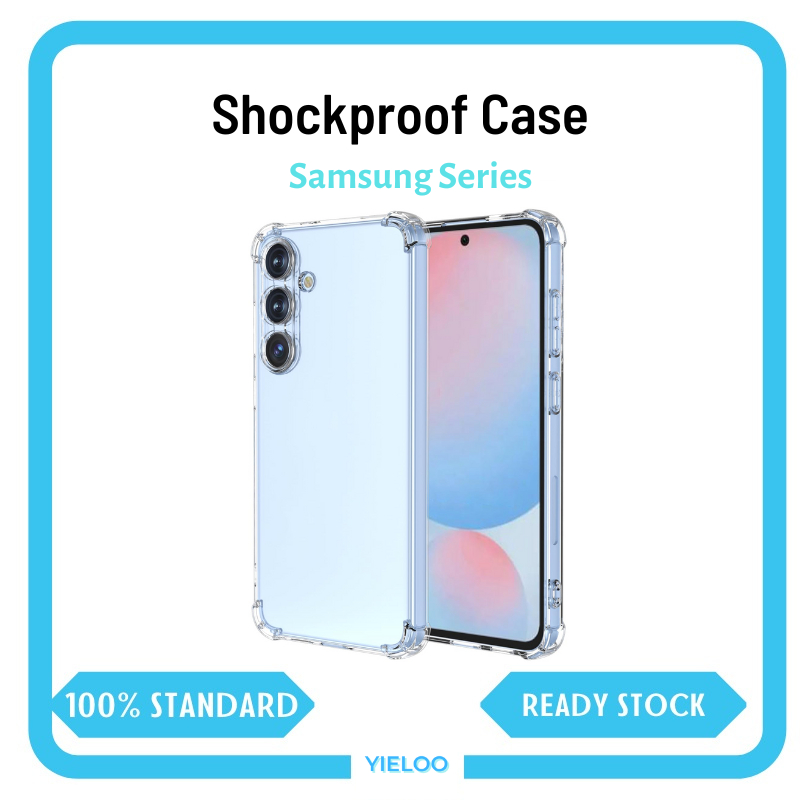 (FREE SCREEN PROTECTOR) SAMSUNG SERIES Clear SHOCKPROOF Transparent Soft TPU Case A15/M34/A35 ...