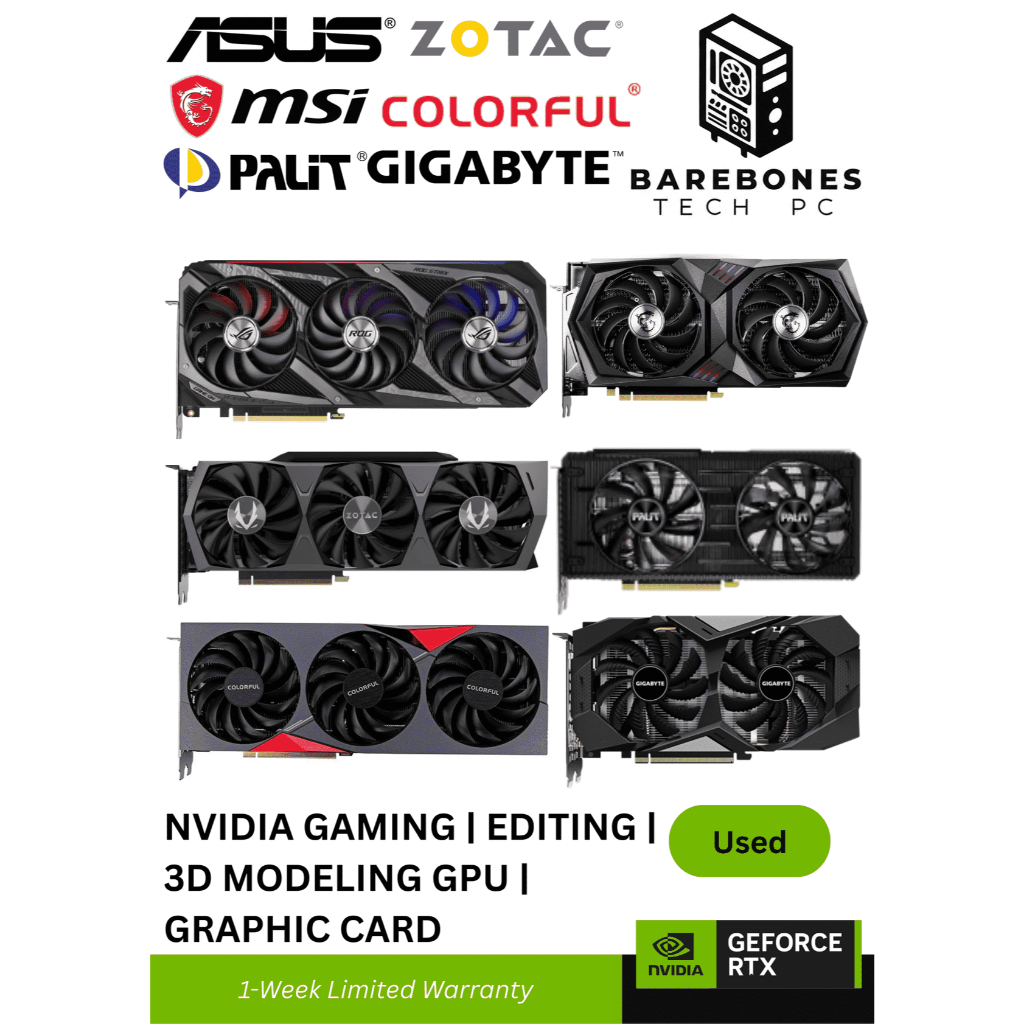 USED NVIDIA GAMING | EDITING | 3D MODELING GPU | GRAPHIC CARD GTX1070 ...