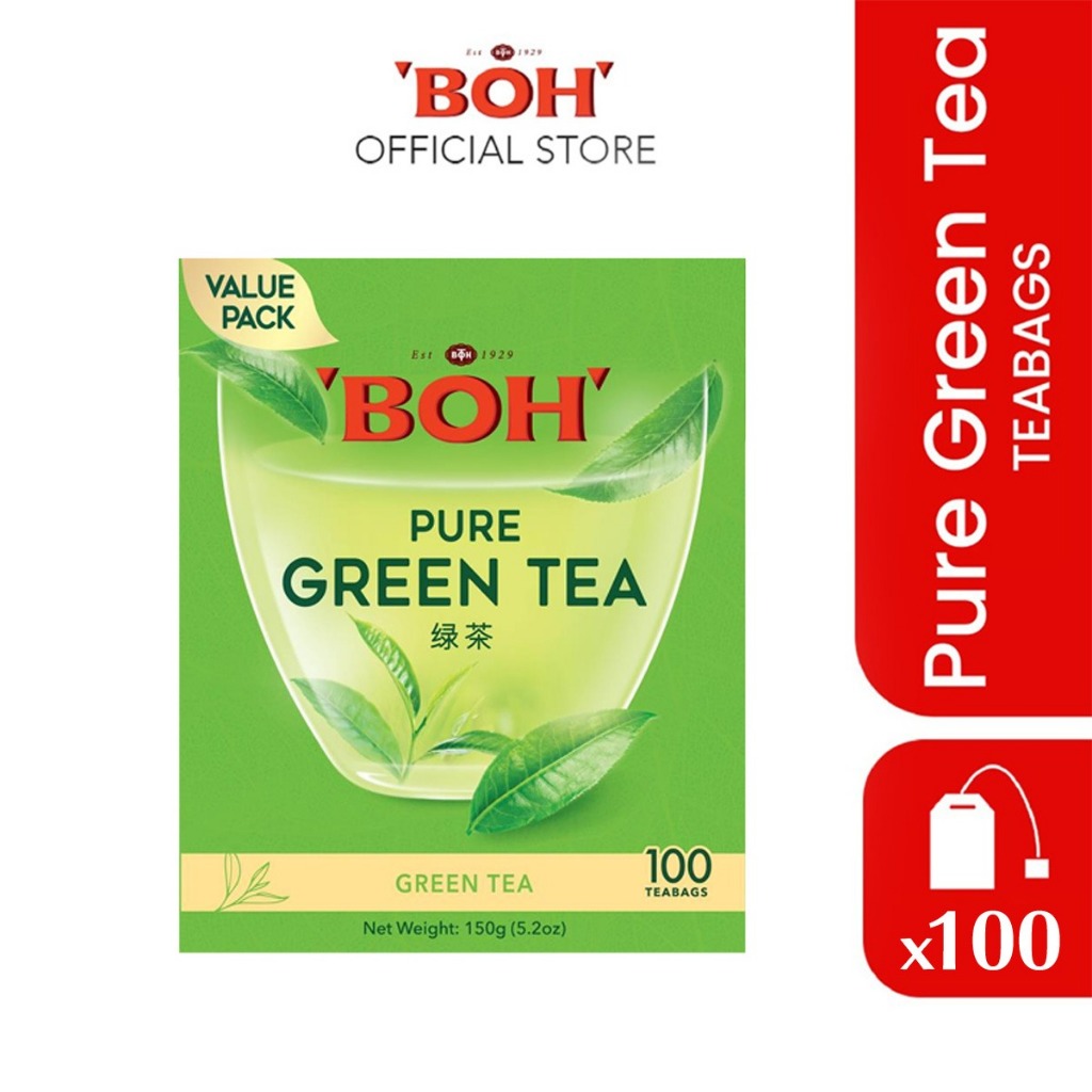 BOH Pure Green Tea (100s) / BOH Uncang Teh Hijau Tulen (100s) | Shopee ...