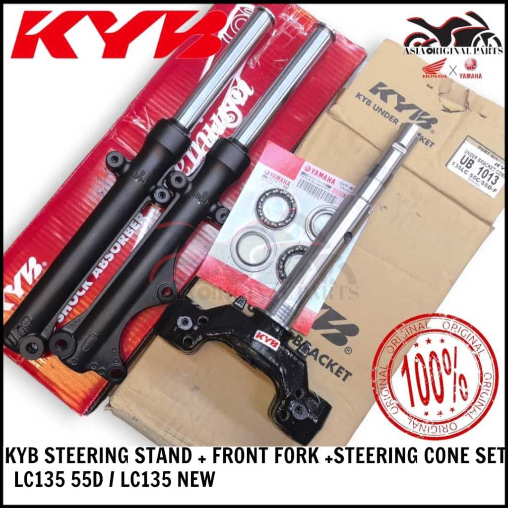 ORIGINAL KYB LC135 55D LC NEW STEERING STAND UB1013 + FRONT FORK 55D-L ...