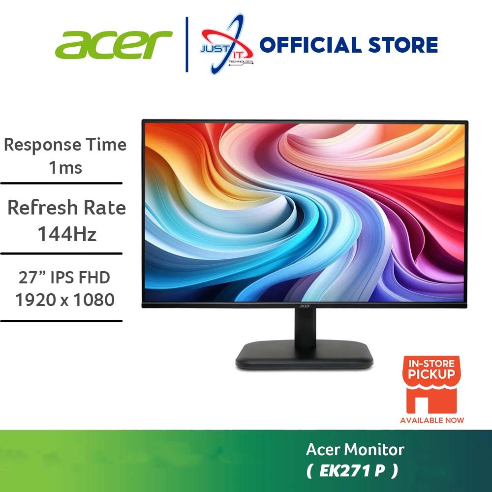 ACER EK271 P (144HZ) / CB272 G (120HZ) 27" MONITOR ( 27" IPS FHD /144HZ ...