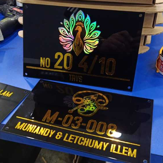 MURAH !! NOMBOR RUMAH / HOUSE PLATE INDIAN DESIGN / CUSTOM NOMBOR RUMAH ...