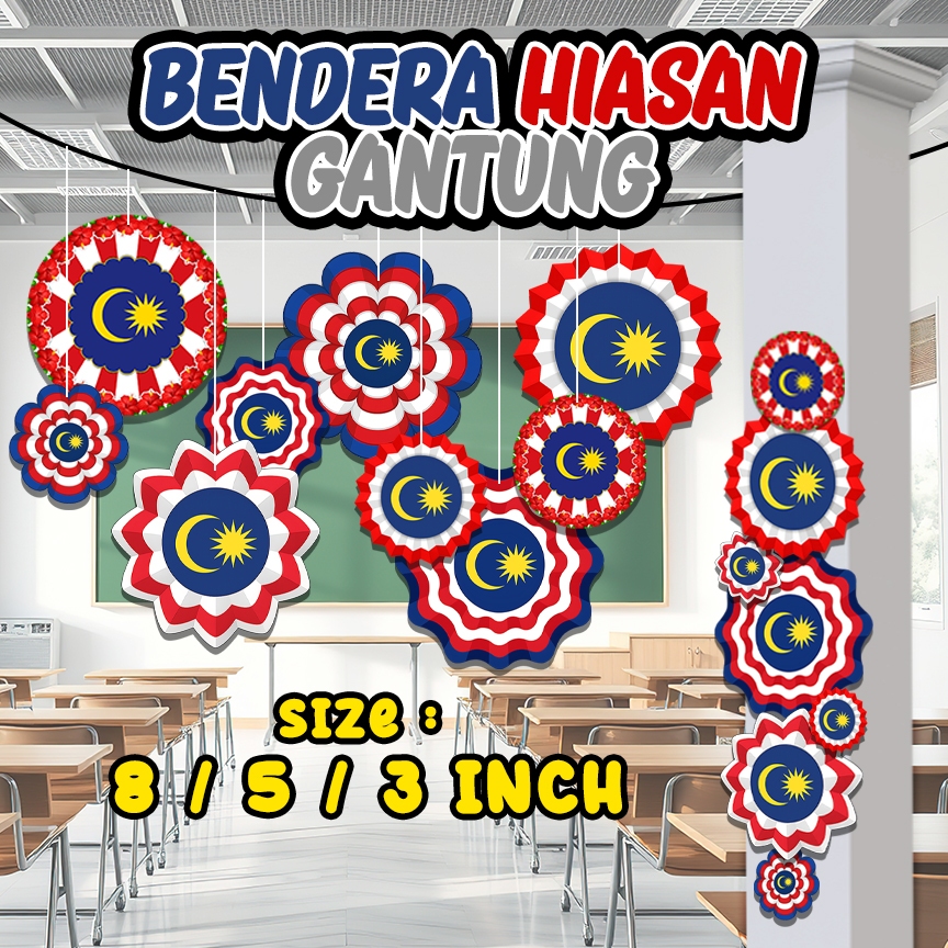 BENDERA HIASAN Dekorasi Merdeka Material Artcard 8/ 5/ 3 Inch | Shopee ...