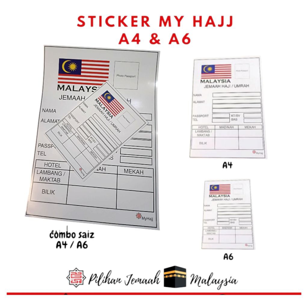 Sticker Beg Besar Bagasi Haji Umrah Saiz A6/A4 | Shopee Malaysia