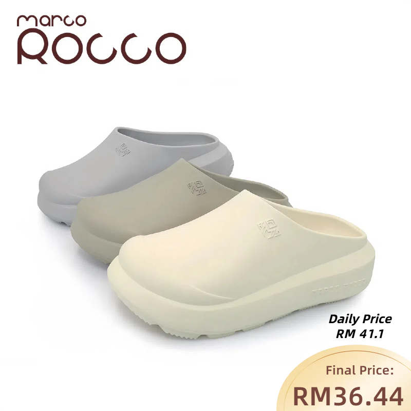 Marco Rocco Unisex Non-Slip Half Slippers 4cm Thick Sole Kasut Selipar ...