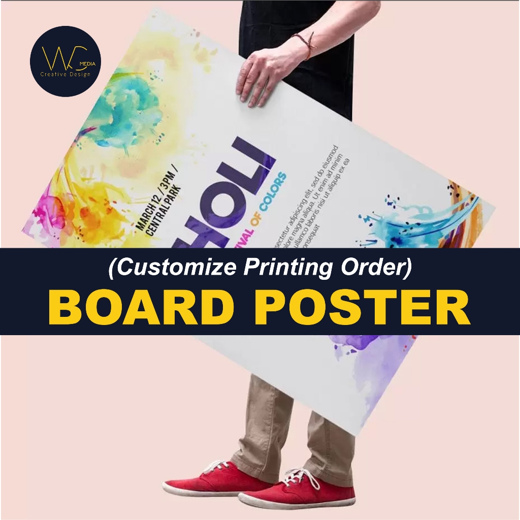 BOARD POSTER (Customize Printing Order) Free Matte & Gloss Lamination ...