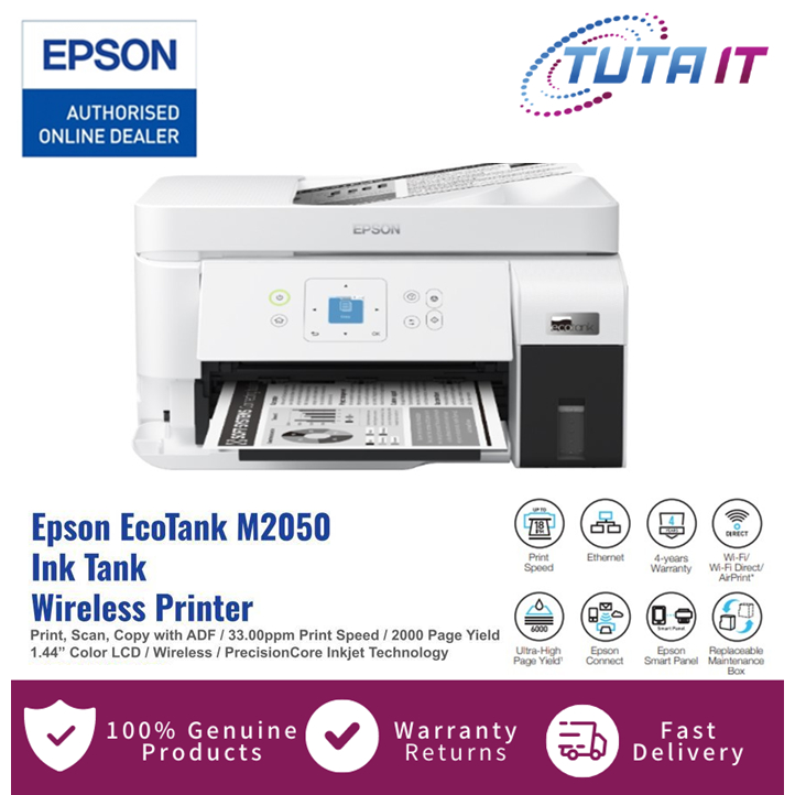 EPSON EcoTank M2050 Ink Tank Multifunction Wireless Printer | Shopee ...