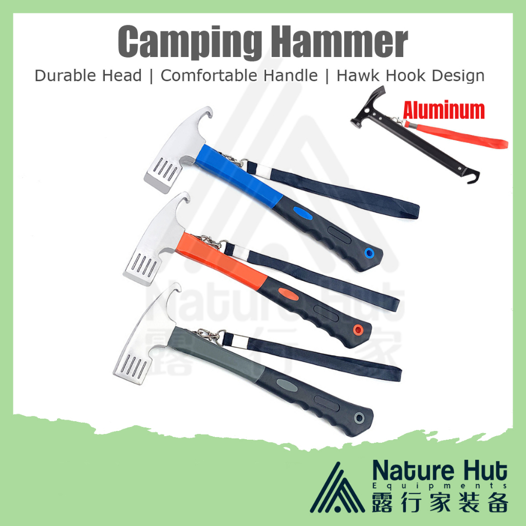 Camping Hammer Tent Peg Stake Remover Outdoor Khemah Paku Besi Pancang ...
